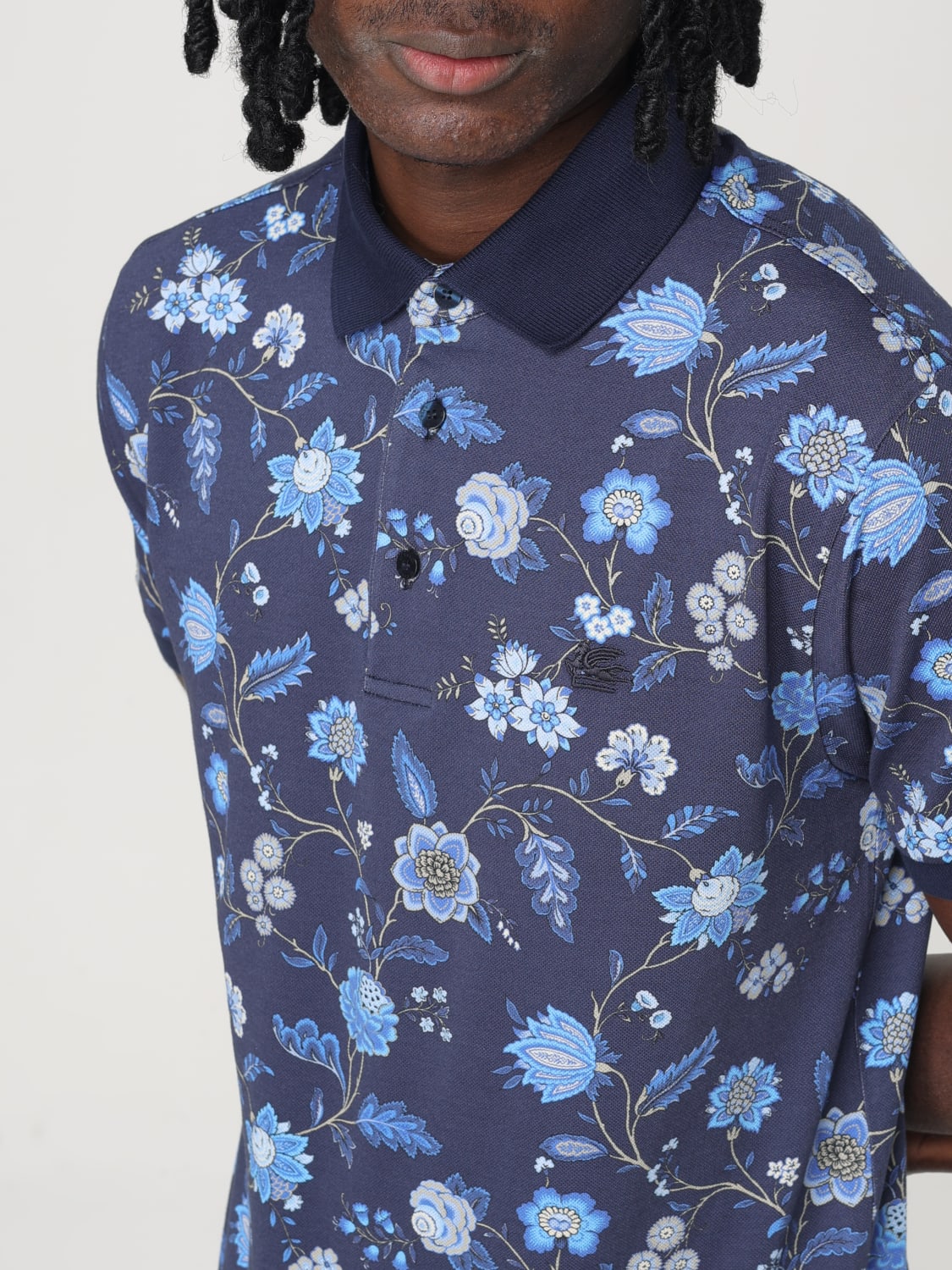 ETRO:ポロシャツ メンズ - ブルー | GIGLIO.COMオンラインの ETRO:ポロシャツ メンズ - ブルー | GIGLIO.COMオンラインの