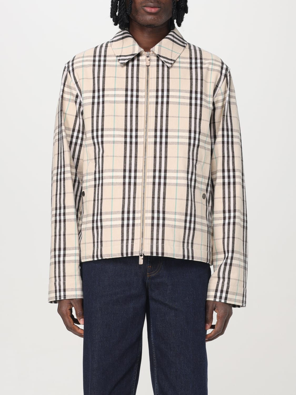 BURBERRY: Jacket men - Beige | Burberry jacket 8101040 online at GIGLIO.COM