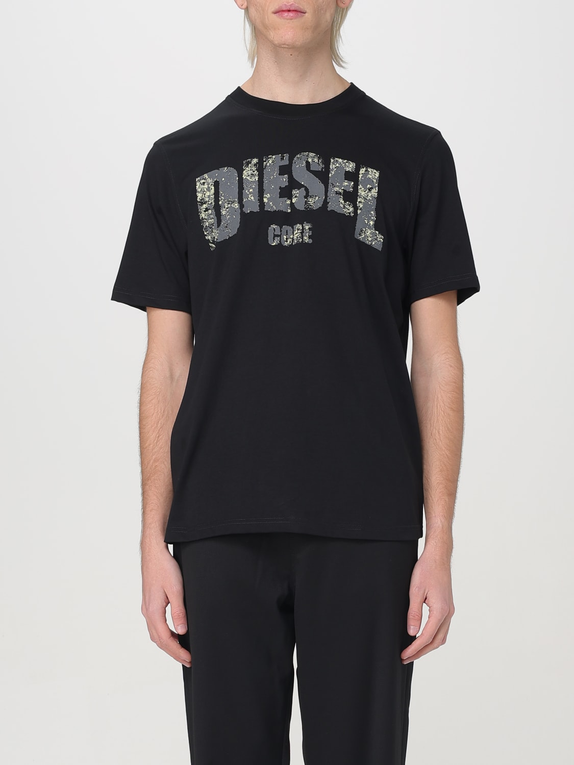DIESEL: T-shirt men - Black | Diesel t-shirt A172680PLAT online at GIGLIO.COM