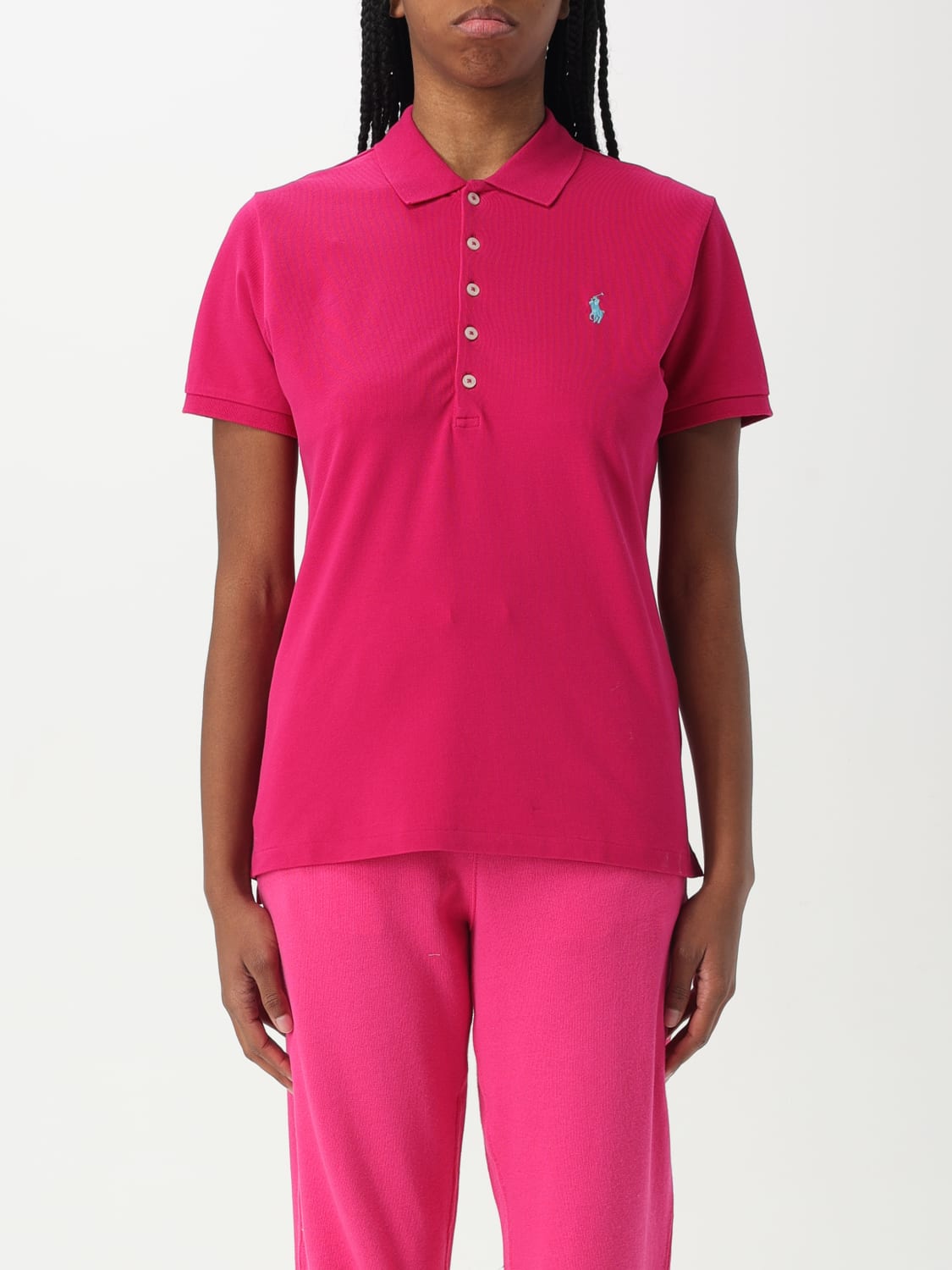 POLO RALPH LAUREN: Polo shirt woman - Pink | Polo Ralph Lauren polo shirt 211870245 online at ...