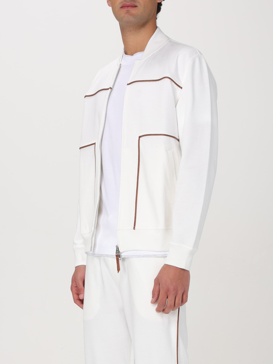 BRUNELLO CUCINELLI: Jumper men - Beige | Brunello Cucinelli sweatshirt ...