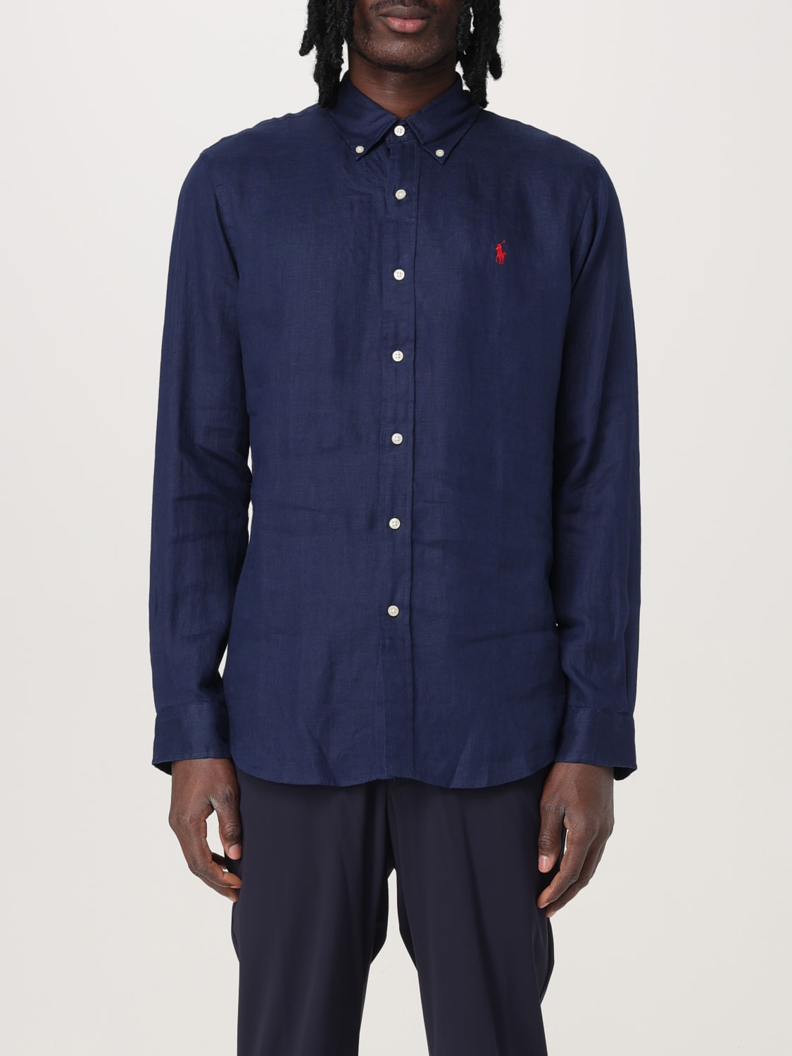 POLO RALPH LAUREN: Shirt men - Blue | Polo Ralph Lauren shirt 710966294 online at GIGLIO.COM