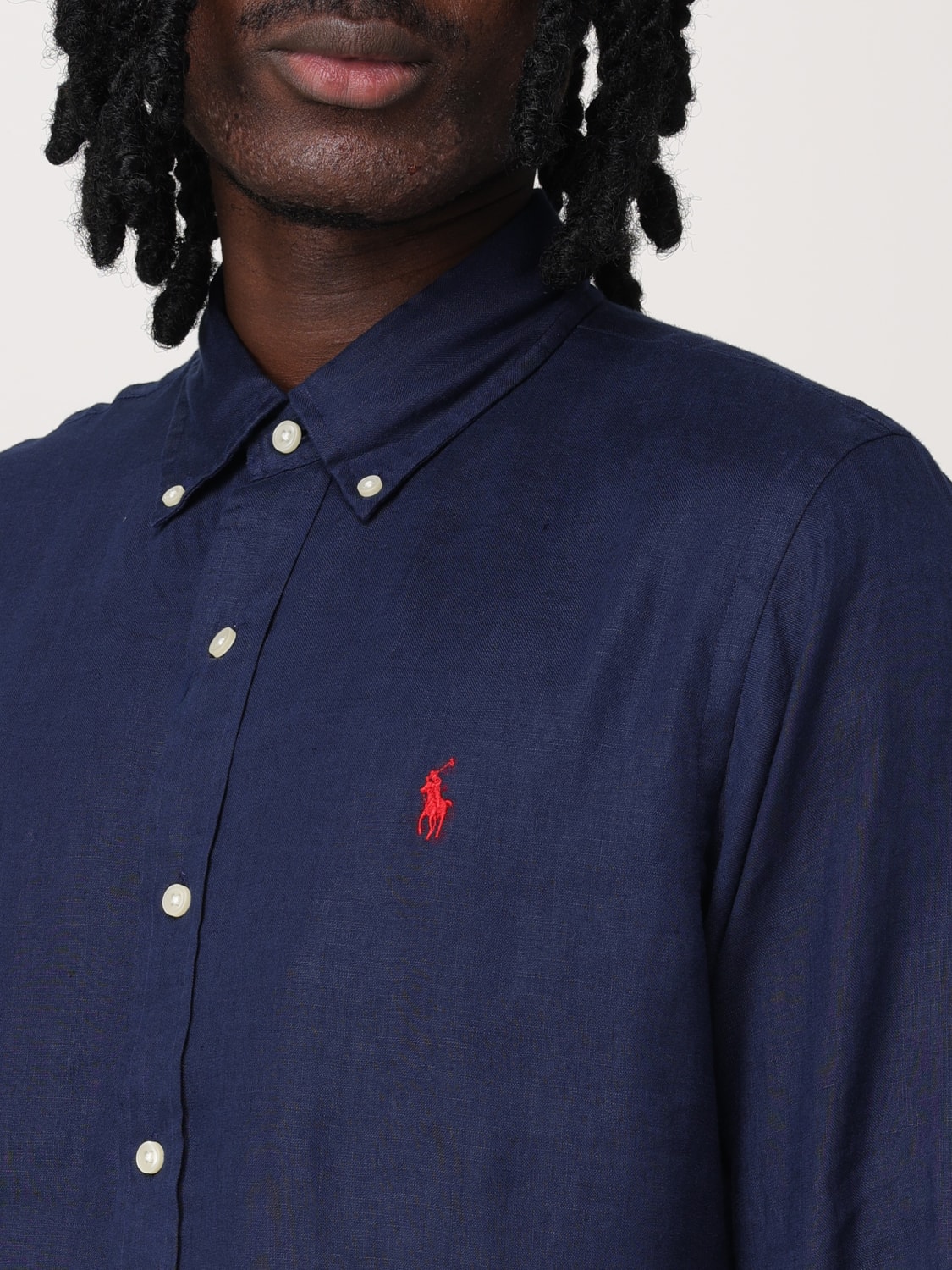 POLO RALPH LAUREN: Shirt men - Blue | Polo Ralph Lauren shirt 710966294 online at GIGLIO.COM