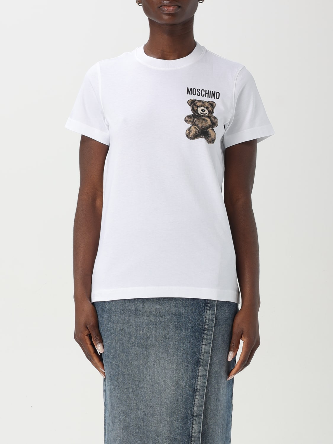 MOSCHINO COUTURE: T-shirt woman - White | Moschino Couture t-shirt 07080541 online at GIGLIO.COM
