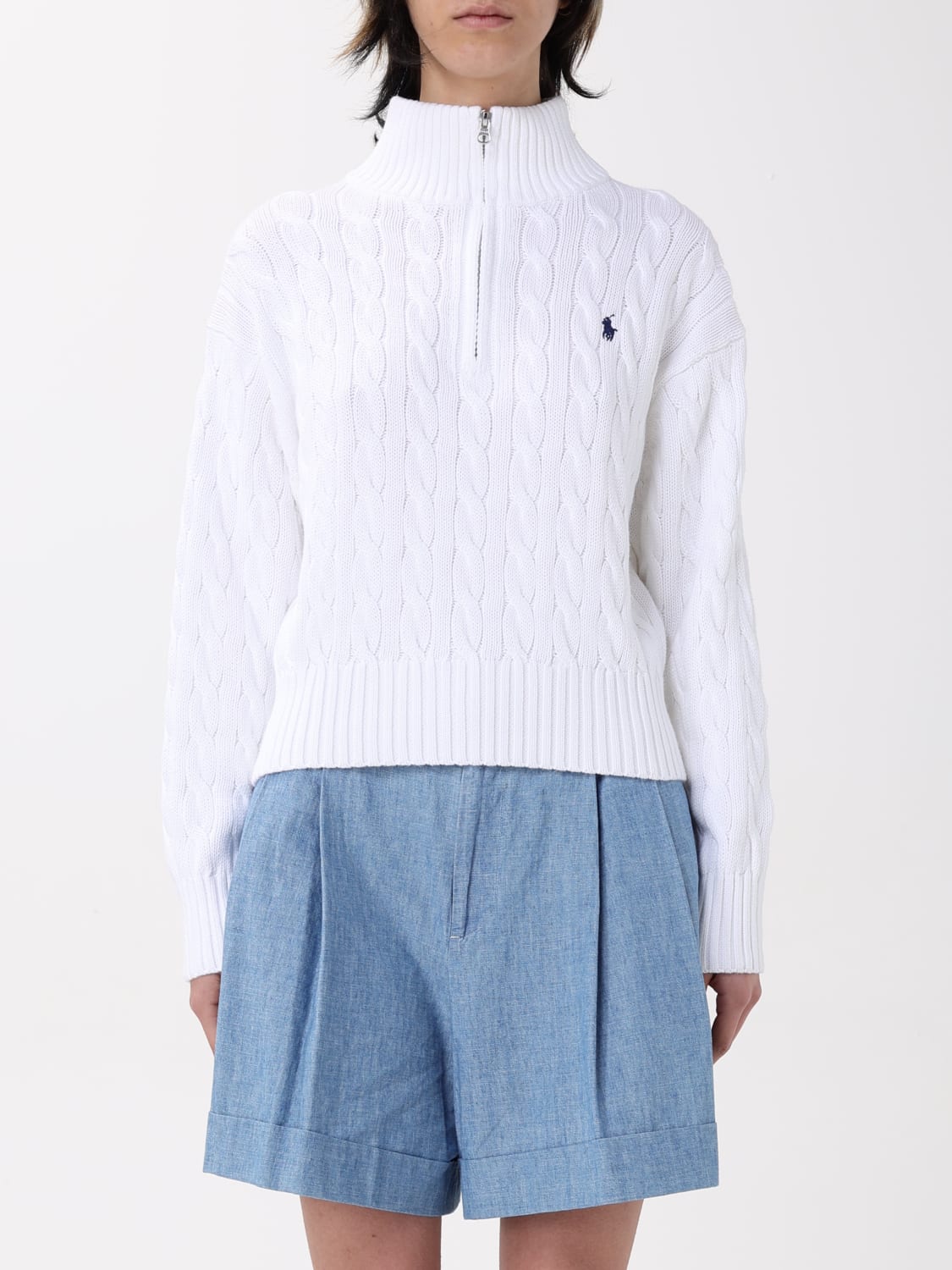 POLO RALPH LAUREN: Sweater woman - White | Polo Ralph Lauren sweater 211963467 online at GIGLIO.COM