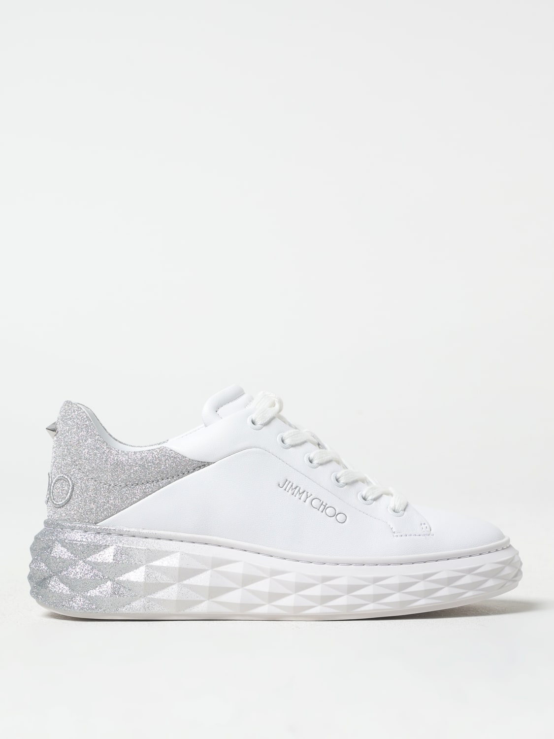 JIMMY CHOO: Sneakers woman - White | Jimmy Choo sneakers DIAMONDMAXI ...