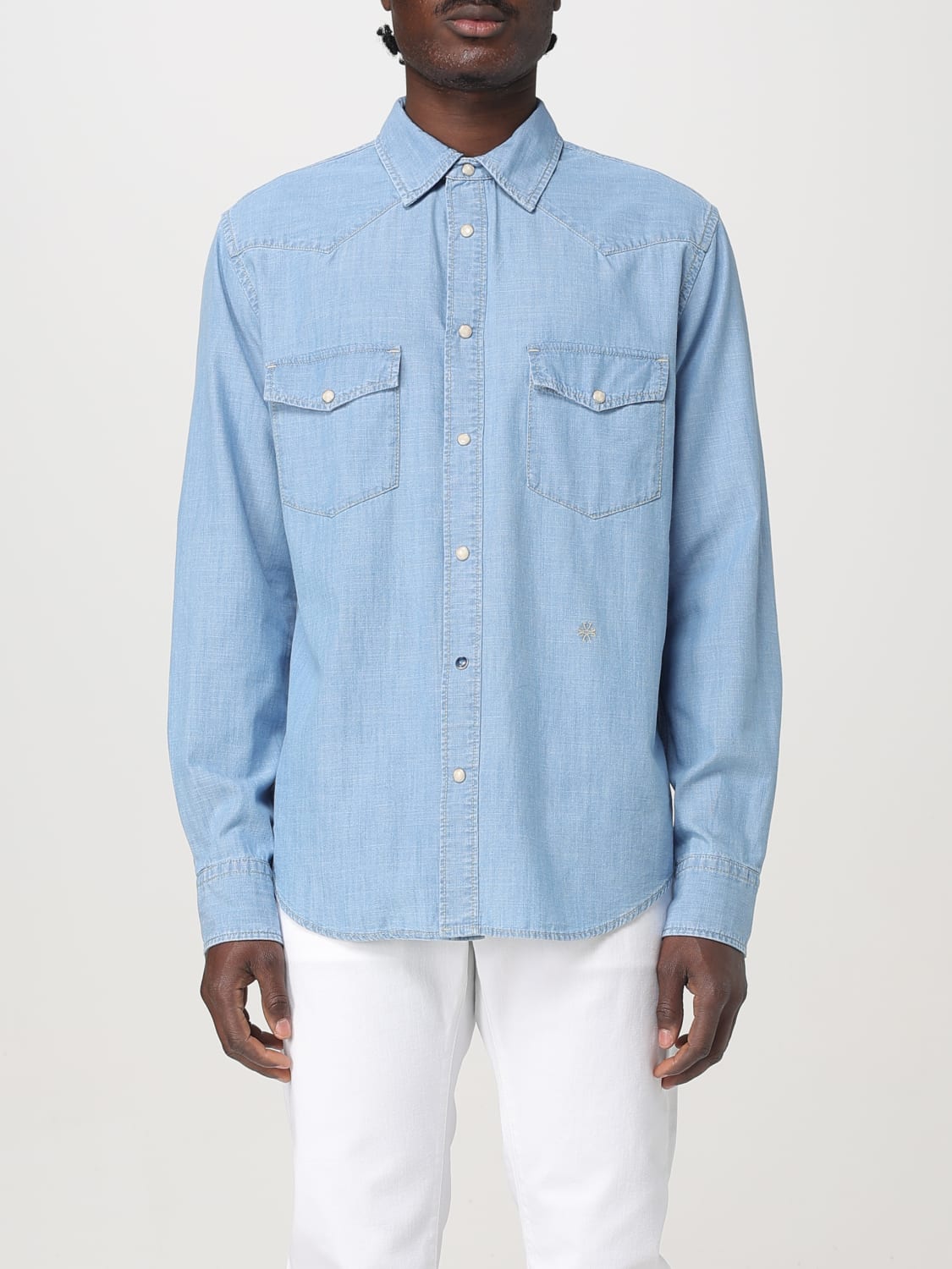 JACOB COHEN: Shirt men - Denim | Jacob Cohen shirt JUMC0002017T714AB1 ...