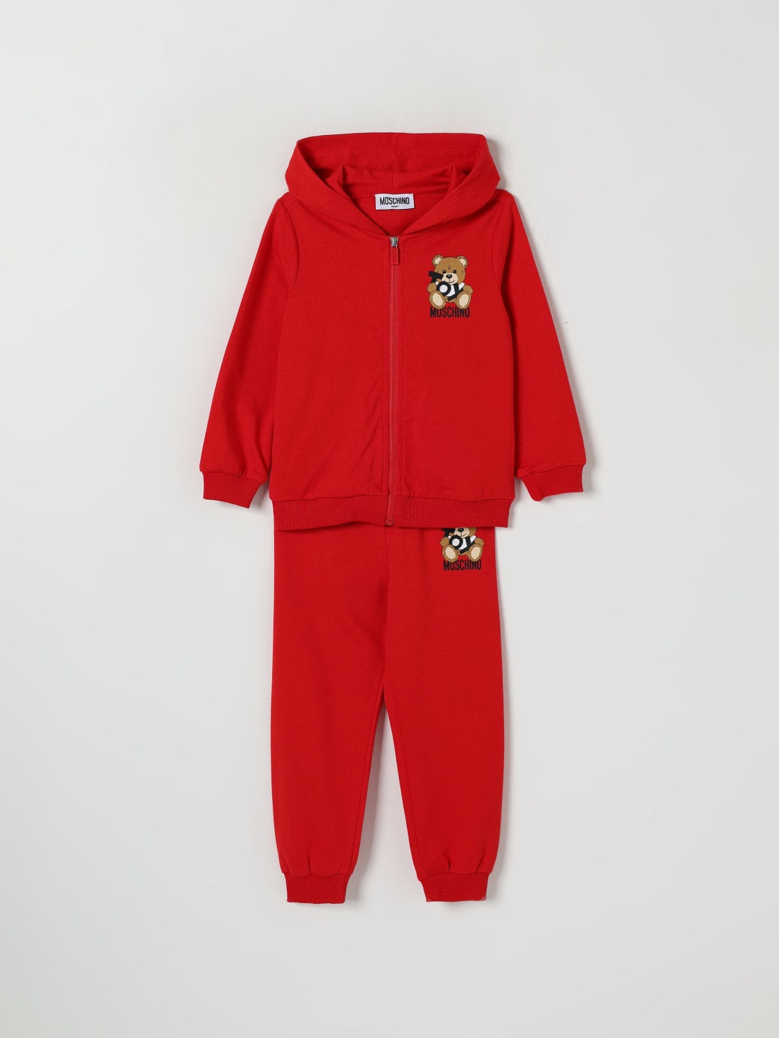 MOSCHINO: Tracksuits kids - Red | Moschino jumpsuit MMK04RLCA19 online ...
