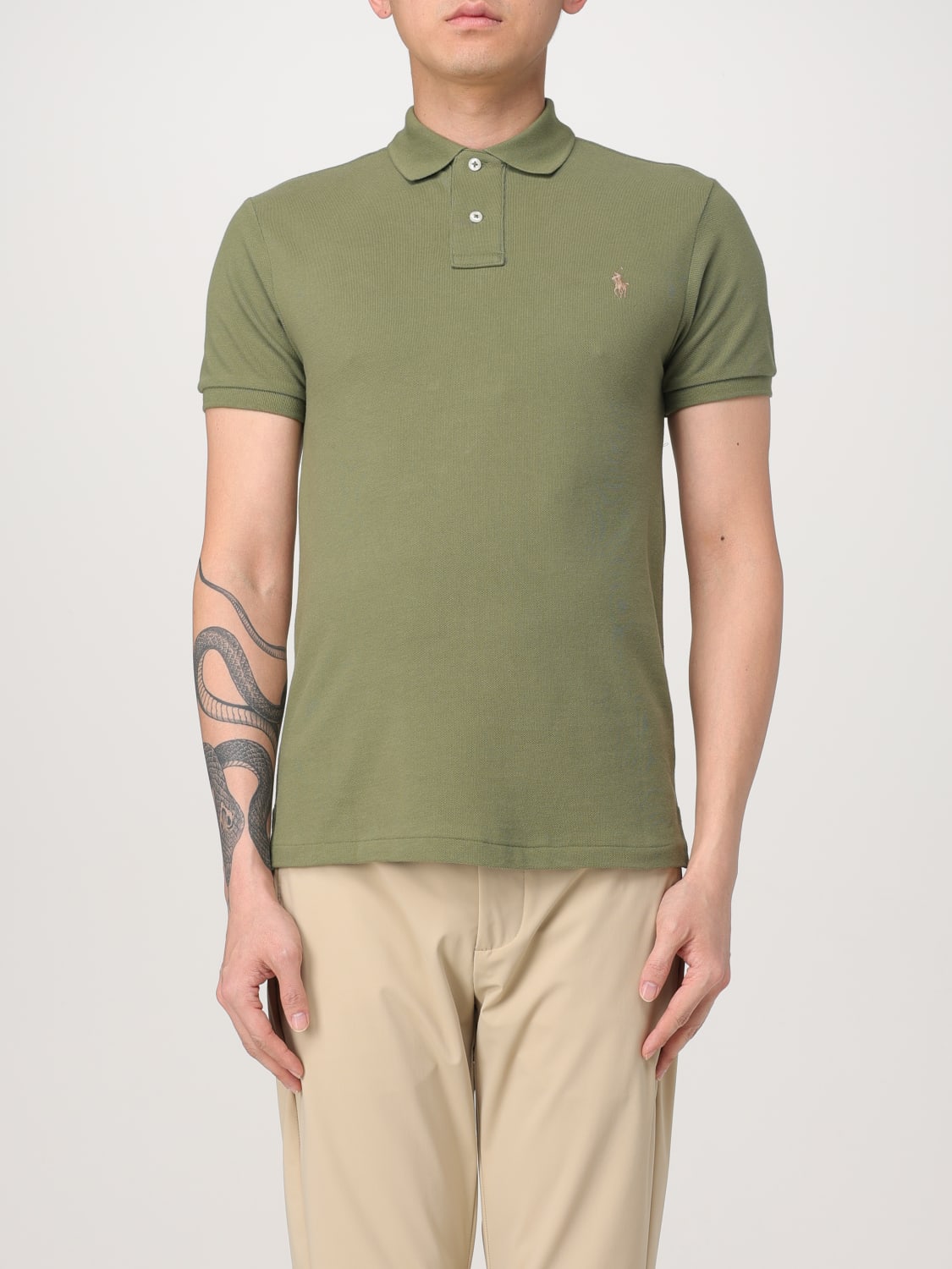 POLO RALPH LAUREN: Polo shirt men - Green | Polo Ralph Lauren polo shirt 710536856 online at ...