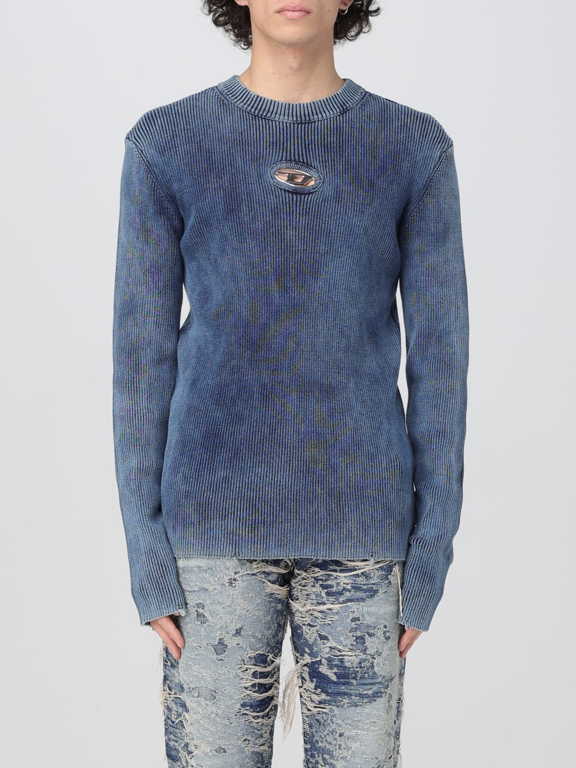 DIESEL: Cardigan men - Blue | Diesel sweater A175120ANAH online at ...