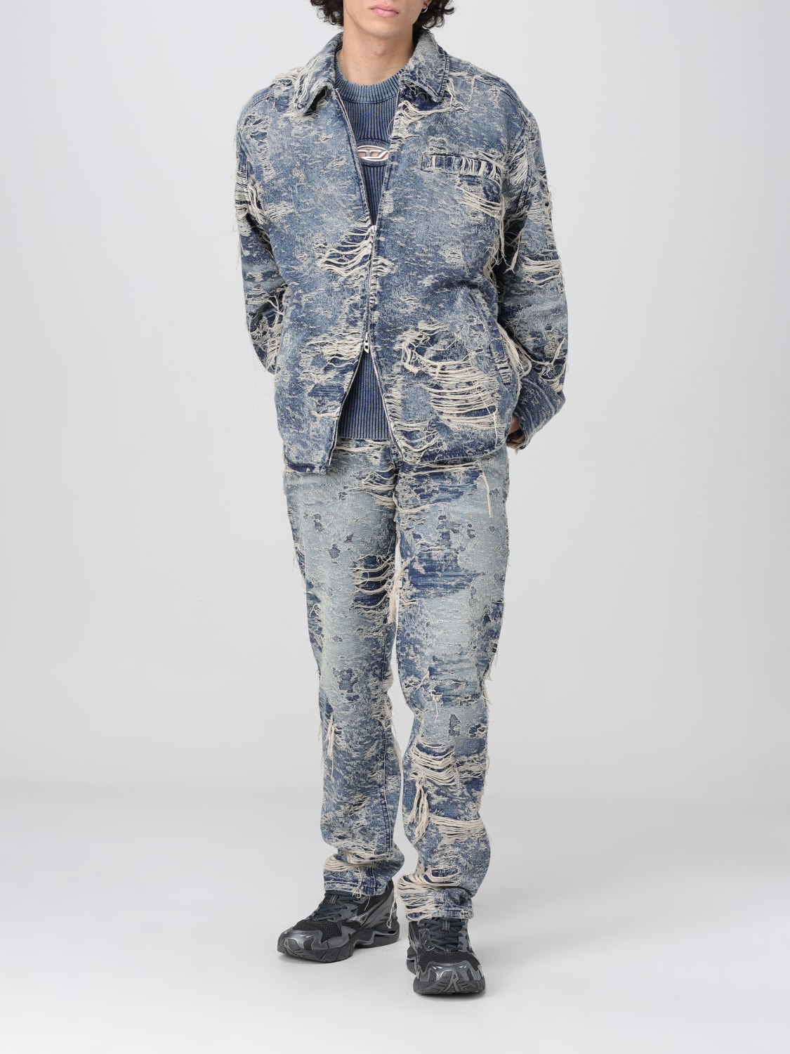 DIESEL: Cardigan men - Blue | Diesel sweater A175120ANAH online at ...