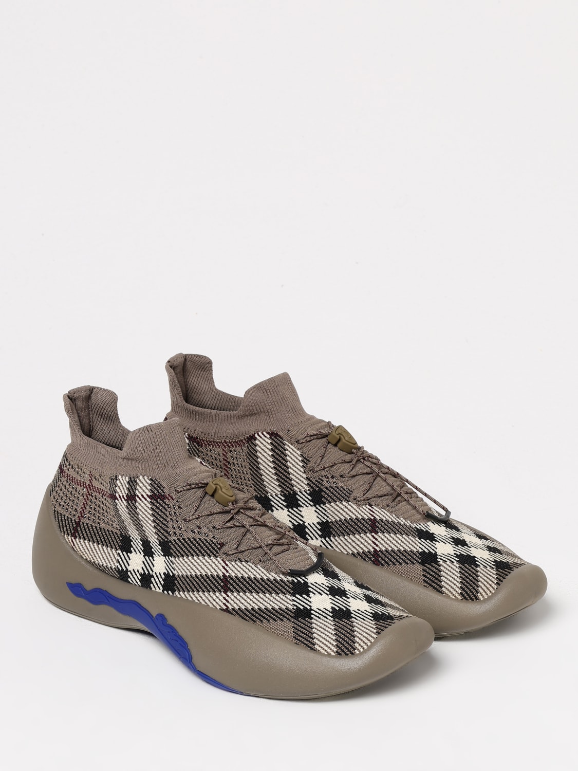 BURBERRY: Sneakers men - Dove Grey | Burberry sneakers 8101906 online at GIGLIO.COM
