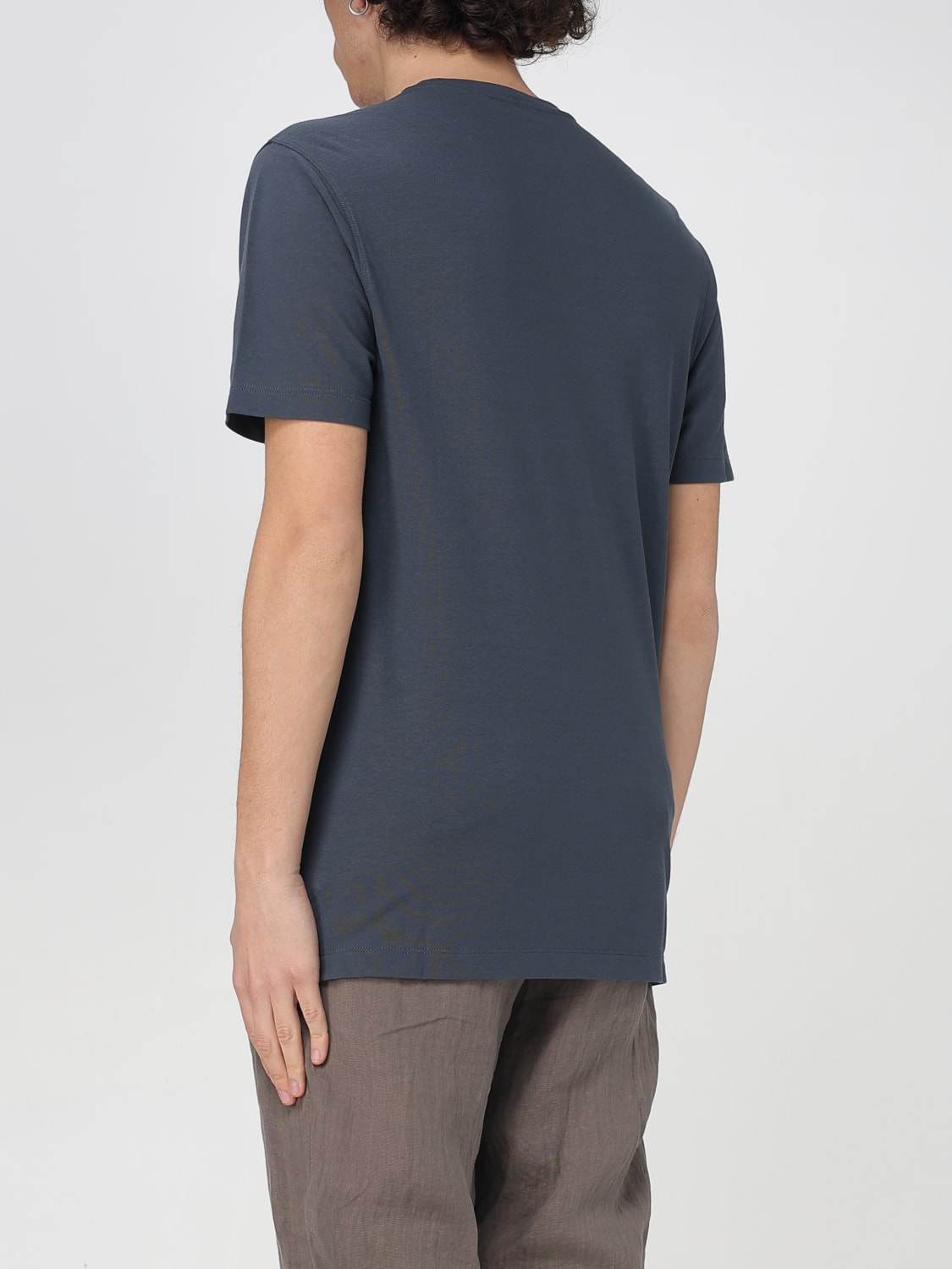 ZANONE: T-shirt basic in cotone - Grigio 2 | T-Shirt Zanone 815194ZG380 online su GIGLIO.COM
