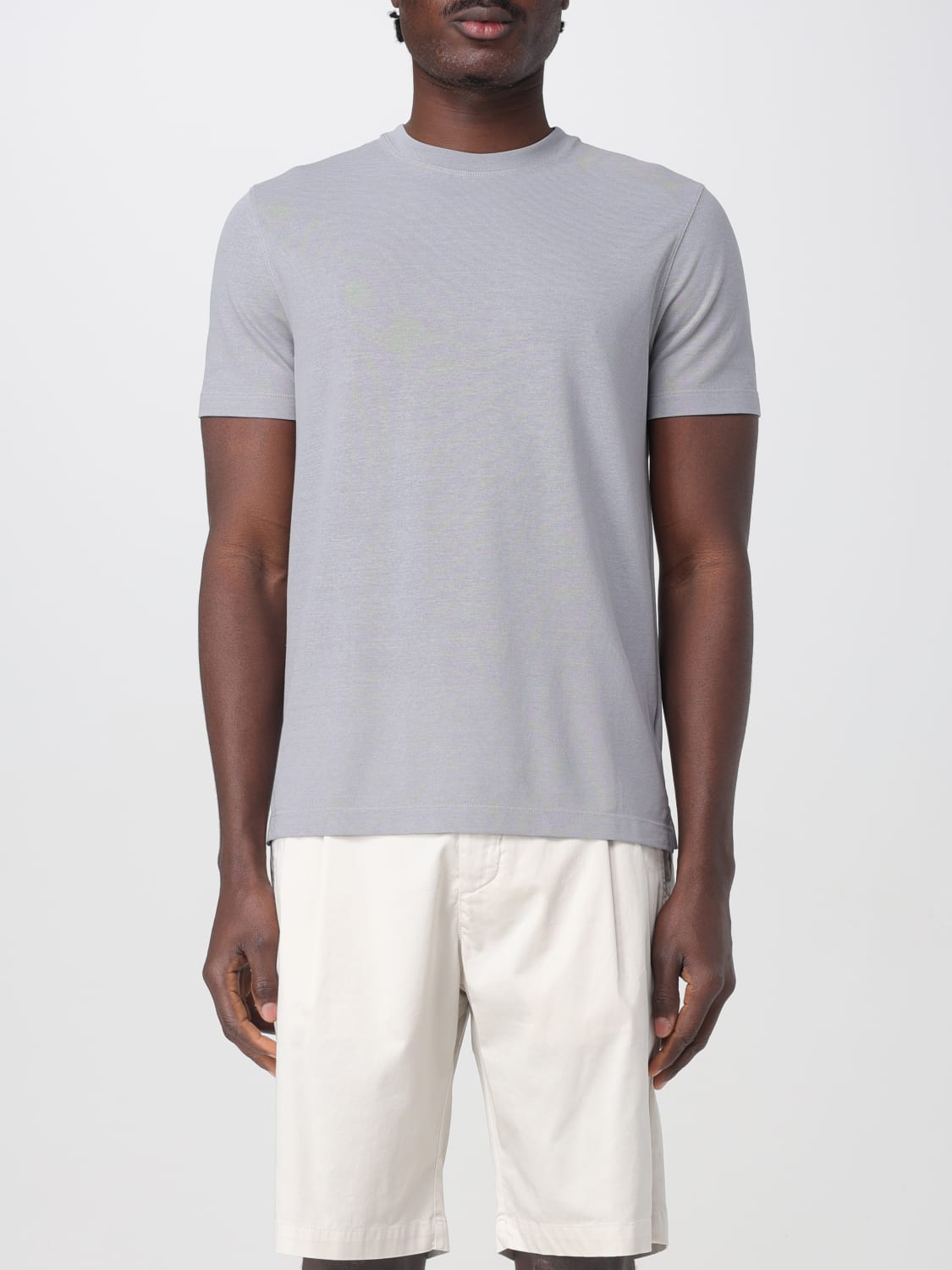 ZANONE: T-shirt basic in cotone - Grigio 3 | T-Shirt Zanone 815194ZG380 online su GIGLIO.COM
