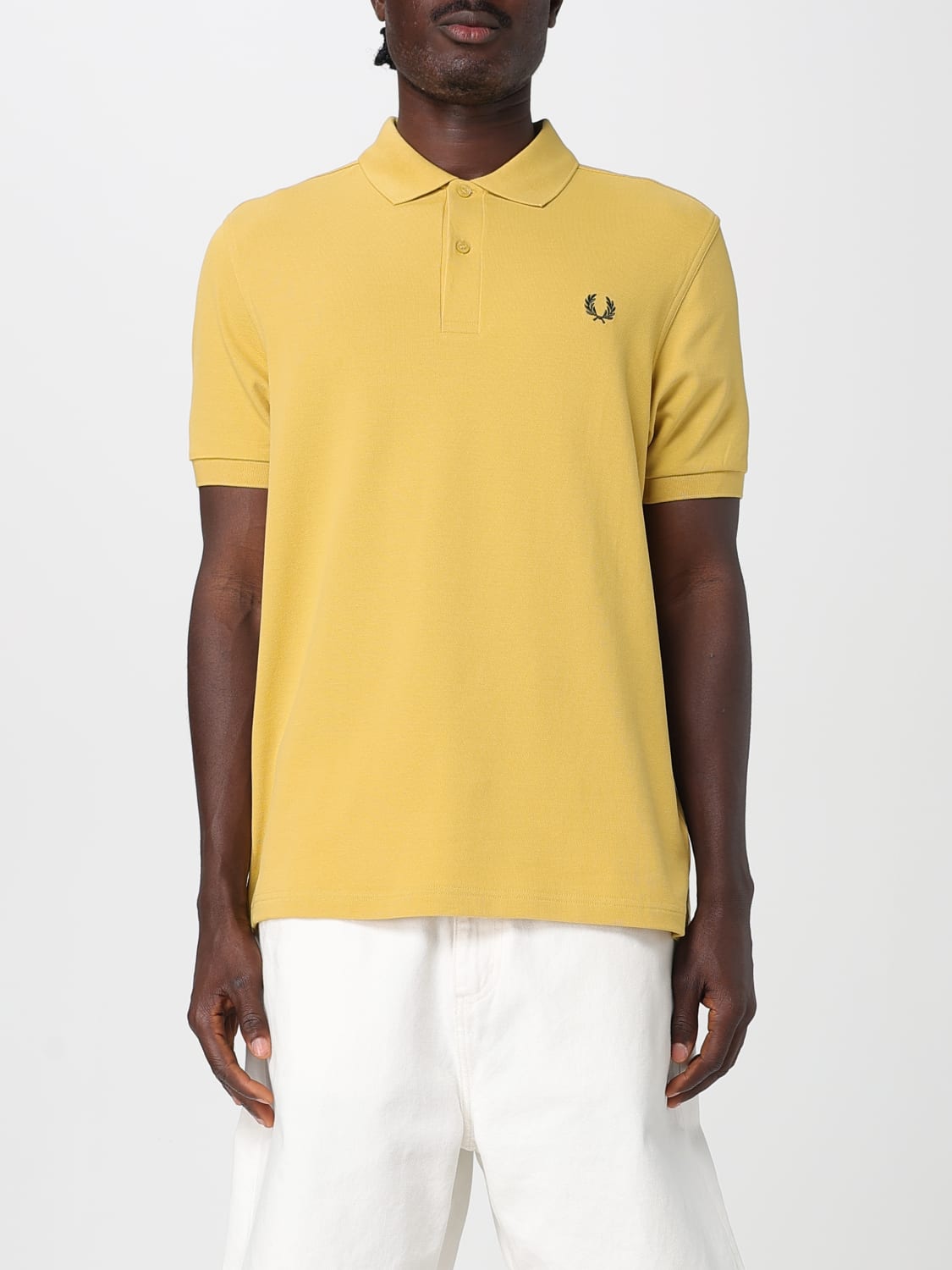 FRED PERRY: cotton polo shirt - Yellow | Fred Perry polo shirt M6000 online at GIGLIO.COM