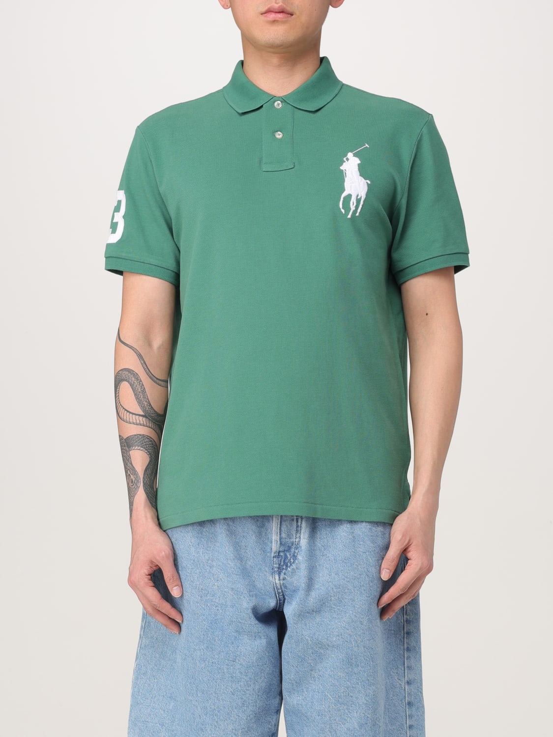 POLO RALPH LAUREN: Polo shirt men - Green | Polo Ralph Lauren polo shirt 710969625 online at ...
