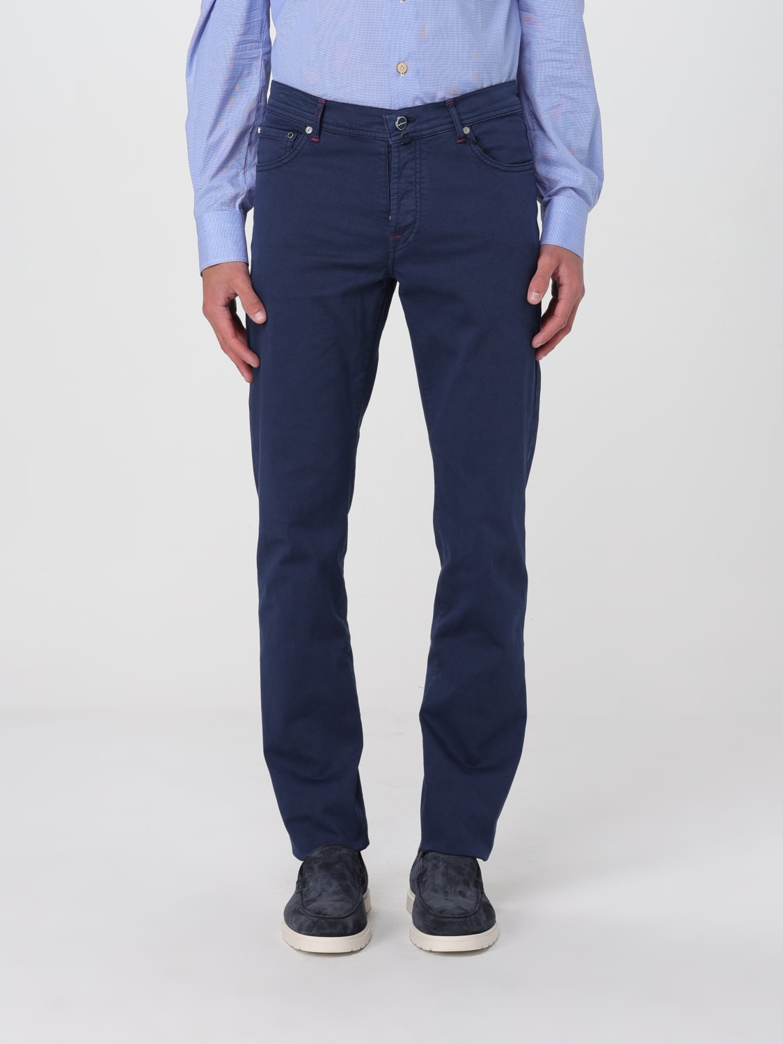 KITON: Pants men - Blue | Kiton jeans UPNJSMK0601F19 online at GIGLIO.COM
