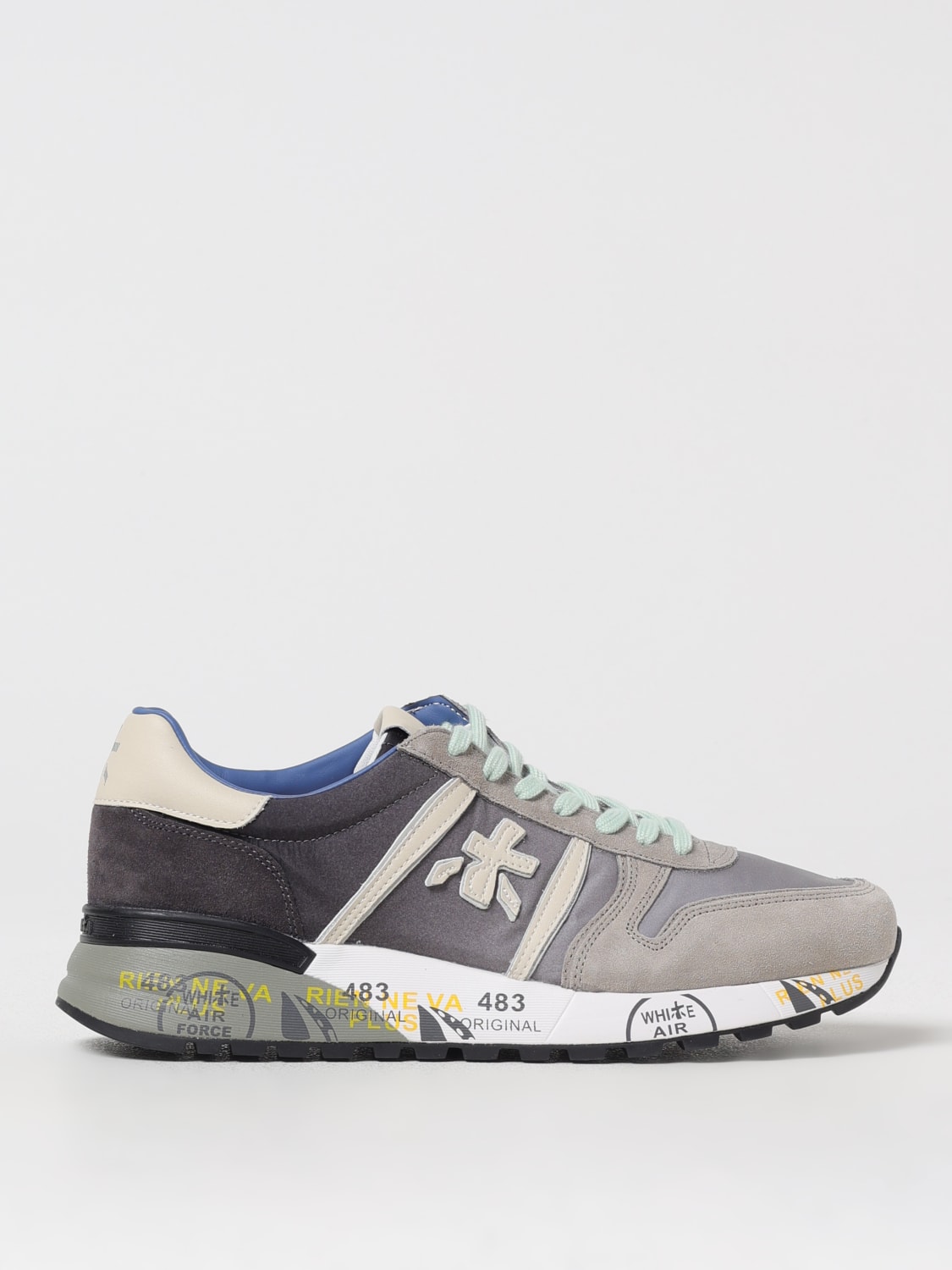 PREMIATA: Shoes men - Grey | Premiata sneakers LANDER online at GIGLIO.COM