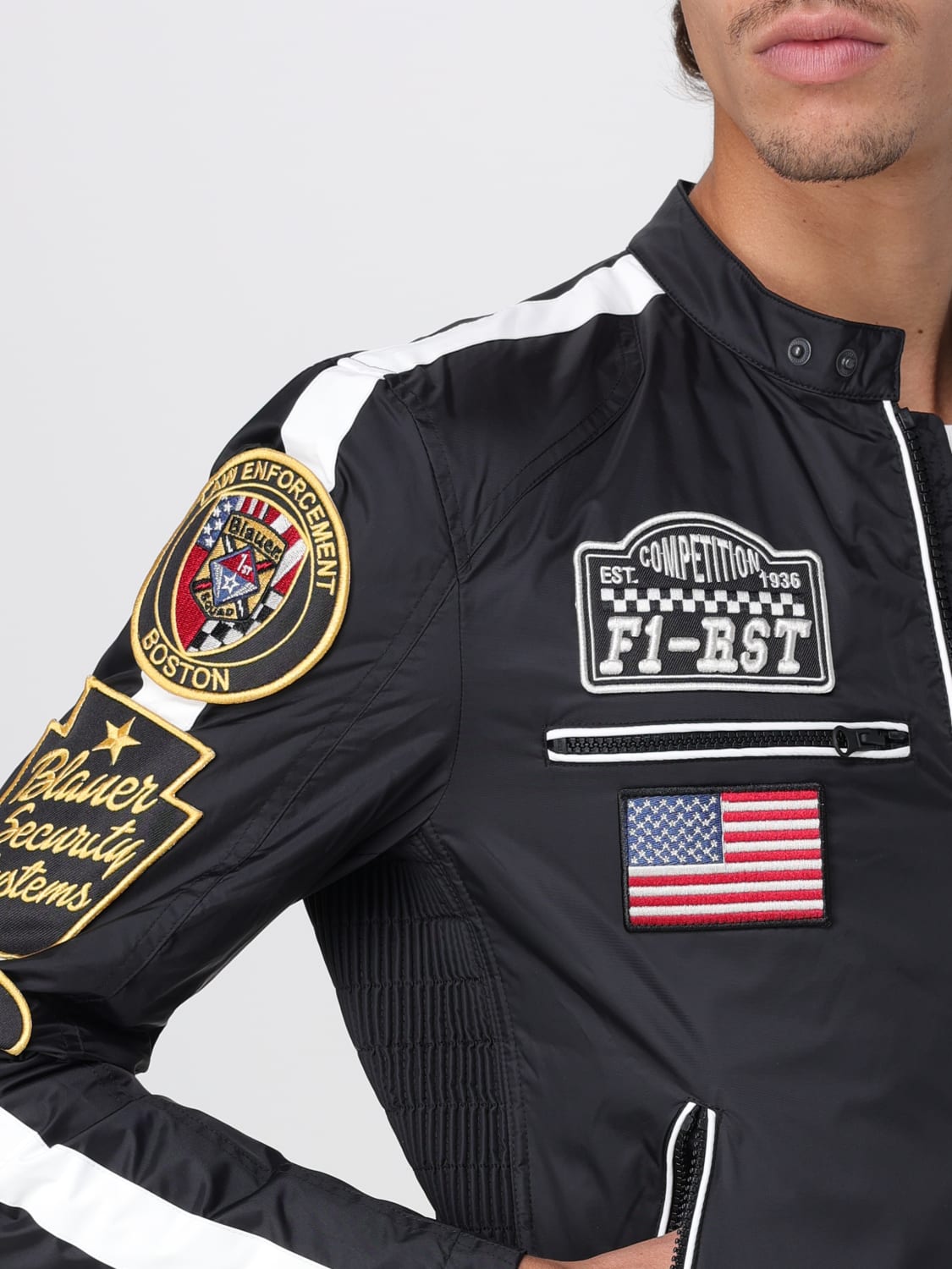 BLAUER: Coat men - Black | Blauer jacket 25SBLUC01115007105 online at ...