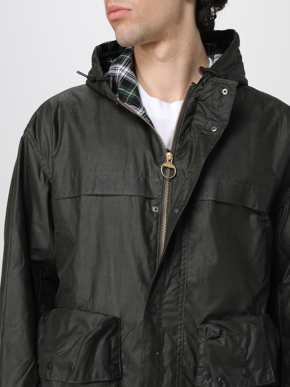 BARBOUR: Coat men - Green | Barbour jacket MWX2448 online at GIGLIO.COM