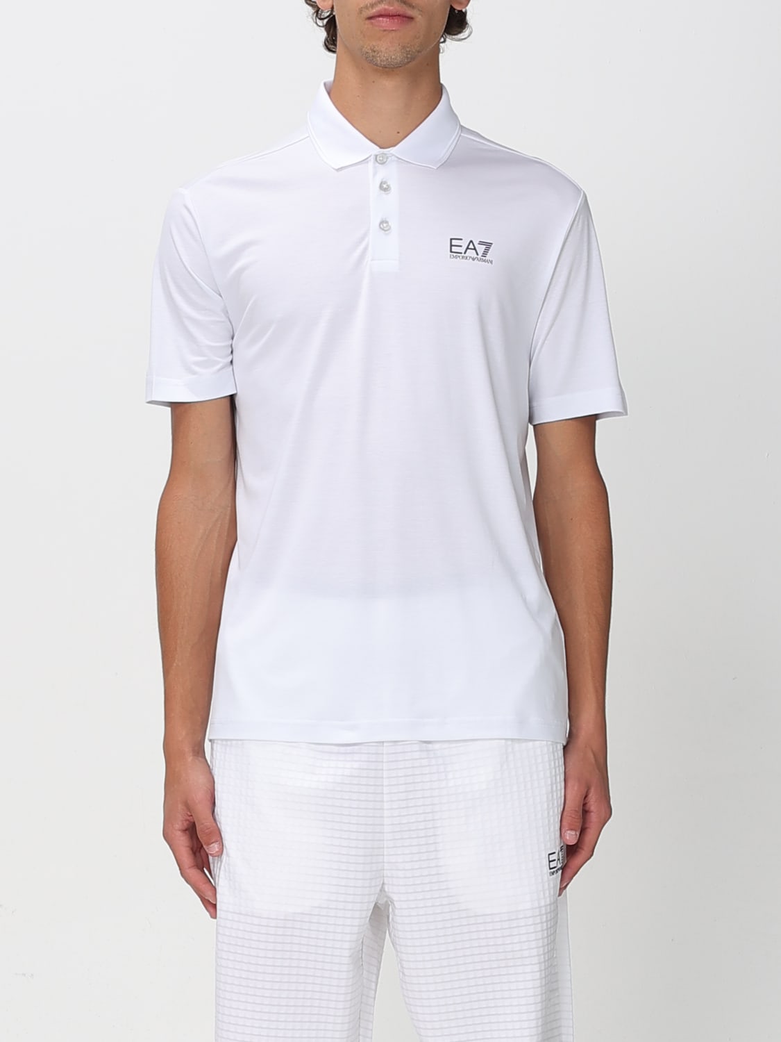 EA7: Polo shirt men - White | Ea7 polo shirt 7M000180AF13530 online at GIGLIO.COM
