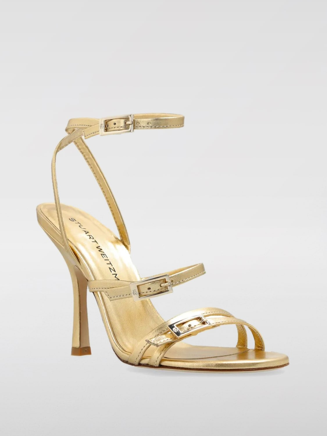 STUART WEITZMAN: Shoes woman - Gold | Stuart Weitzman heeled sandals ...