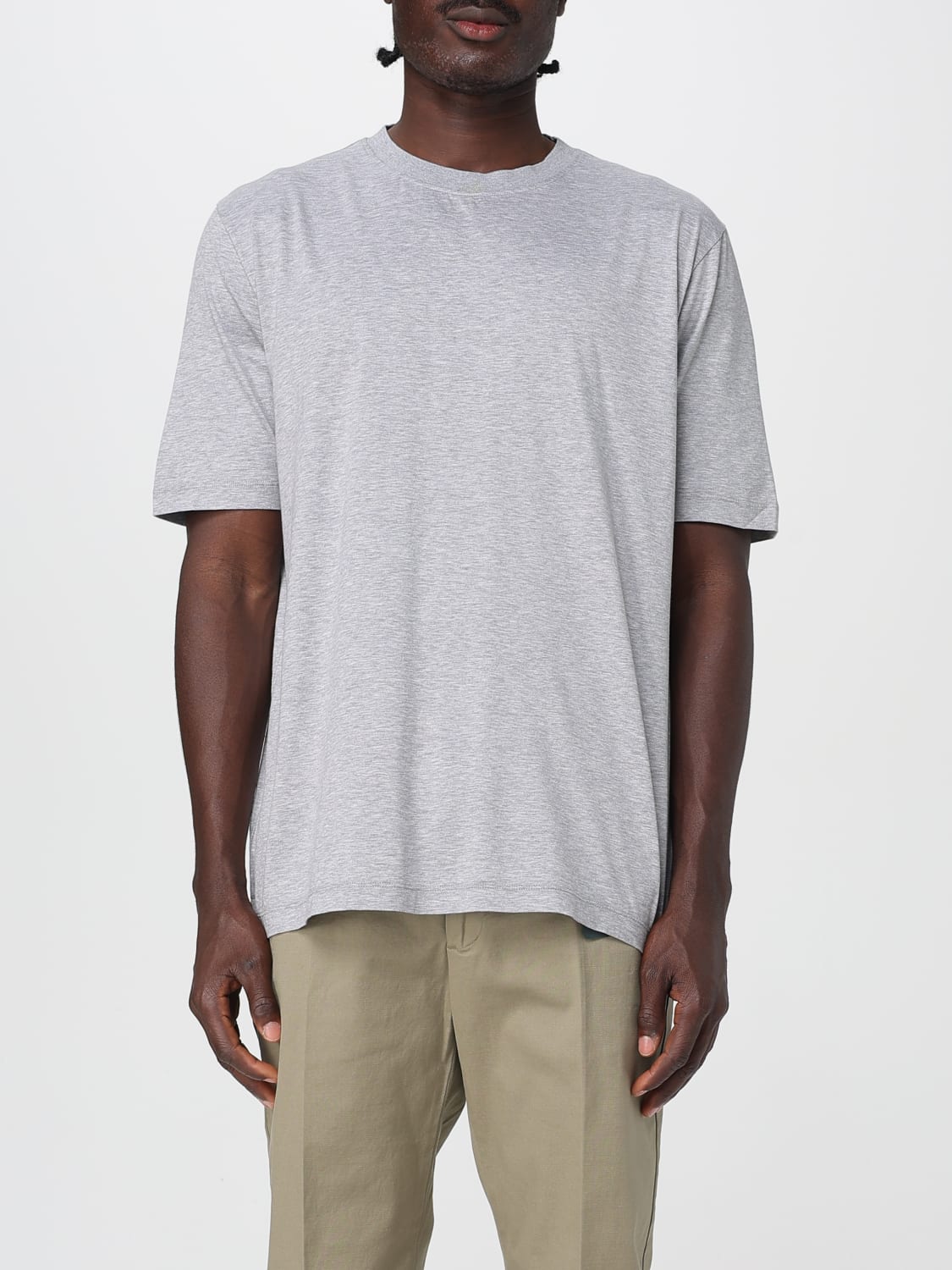 ZANONE: T-shirt men - Grey | Zanone t-shirt 815164ZN373 online at GIGLIO.COM
