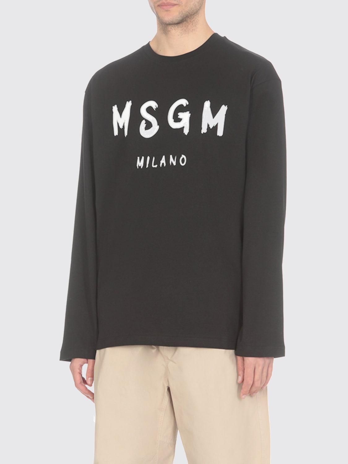 MSGM：Tシャツ メンズ - ブラック | GIGLIO.COMオンラインのMSGM Tシャツ 2000MM511200002