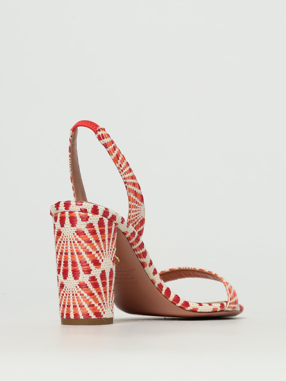 AQUAZZURA: Sandales plates femme - Rouge | Sandales À Talons Aquazzura ...