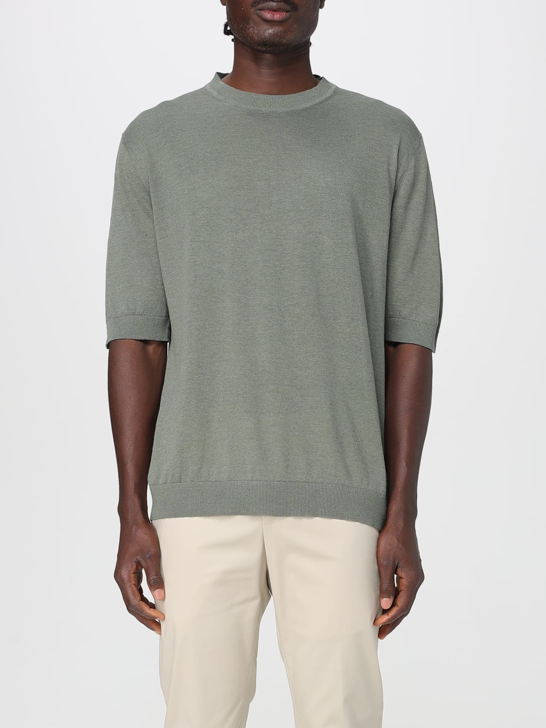 ZANONE: T-shirt men - Green | Zanone t-shirt 810184Z1353 online at GIGLIO.COM