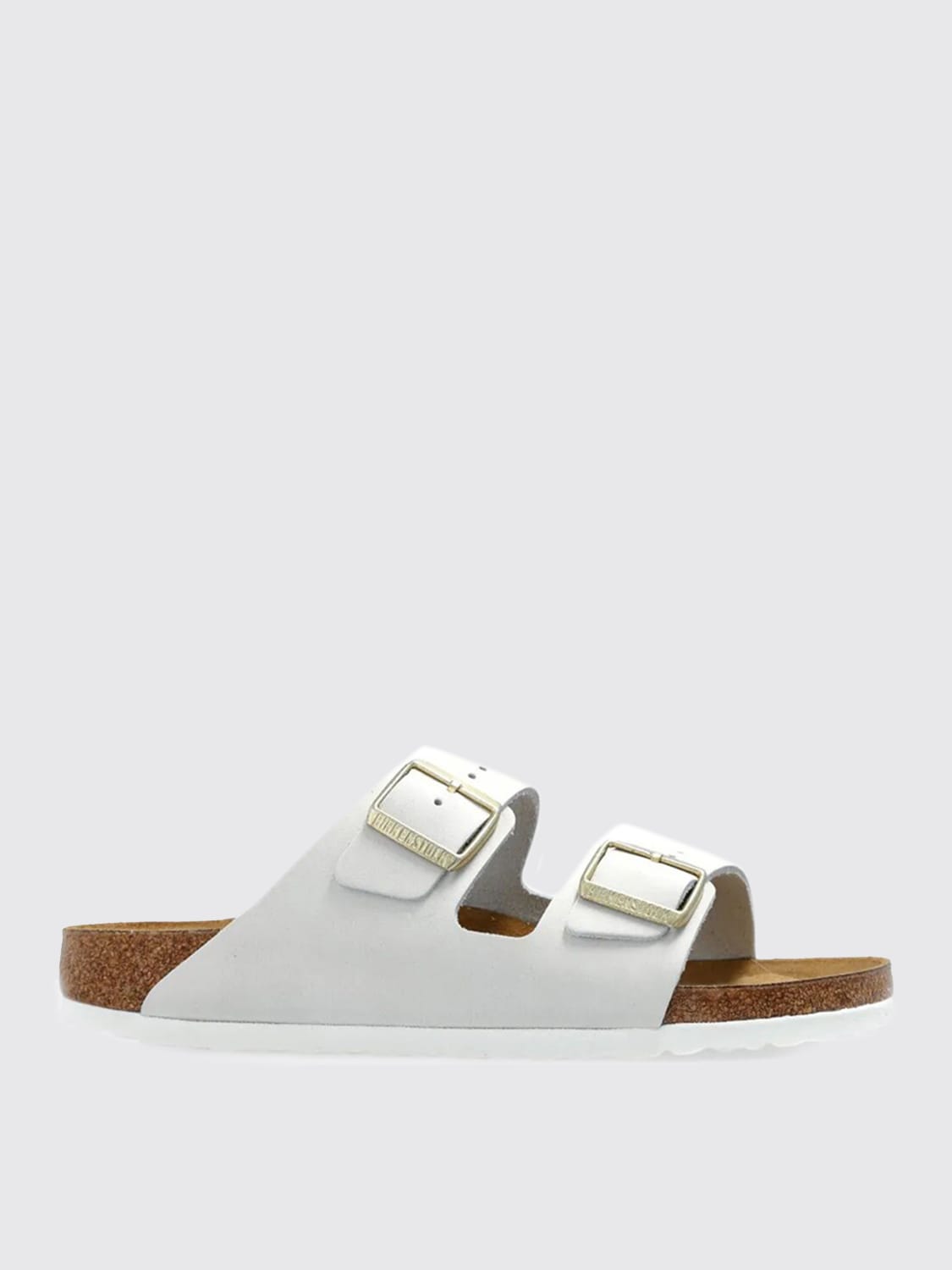 BIRKENSTOCK: Flat sandals woman - White | Birkenstock flat sandals ...