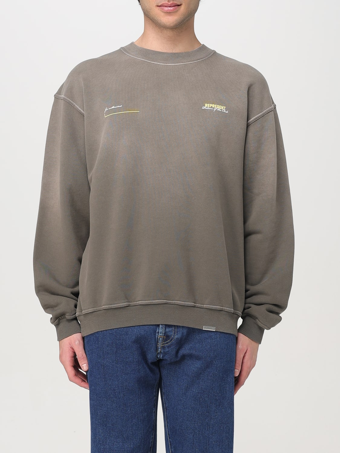 REPRESENT: Sweater men - Green | Represent sweatshirt MLM4272 online at ...